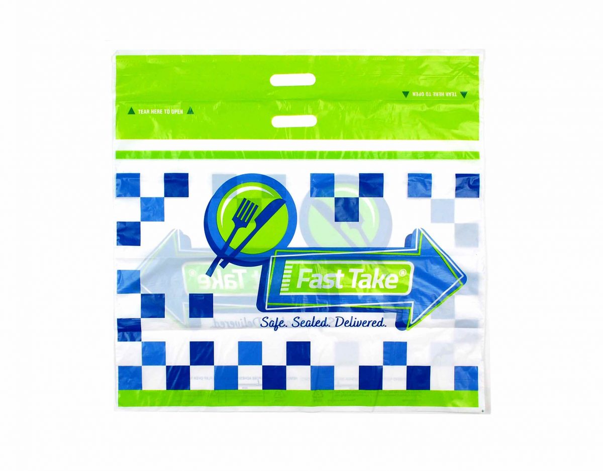 Fast Take® Tamper-Evident Carryout Delivery Bags | Flexible Packaging